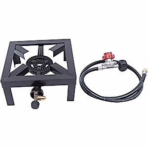 Grill Portable Outdoor Camping Stove 1 Burner Cooking Gas Cooker BBQ Grill Iron Burner Gas Camping Stove 20psi Gas Portable Cooker Single Burner Outdoor Camping Picnic Stove