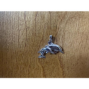 Jewelry Trends Sterling Silver Large Mother and Child Dolphin Pendant