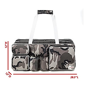 K-Cliffs Tennis Racket Bag | Deluxe Ballistic Nylon Travel Tournament Duffel | Shoe Compartment Red Blue Black