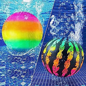 Hiboom Swimming Pool Balls Underwater | Pool Diving Toys Ball with Water Filling Adapter | Cool Exercise Toys That Can Bounce Under Water, Swimming Gifts for Kids, Adults, Family