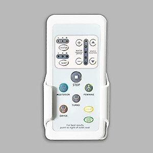 SmartBidet SB-1000 Electric Bidet Seat for Elongated Toilets with Remote Control- Electronic Heated Toilet Seat with Warm Air Dryer and Temperature Controlled Wash Functions (White)