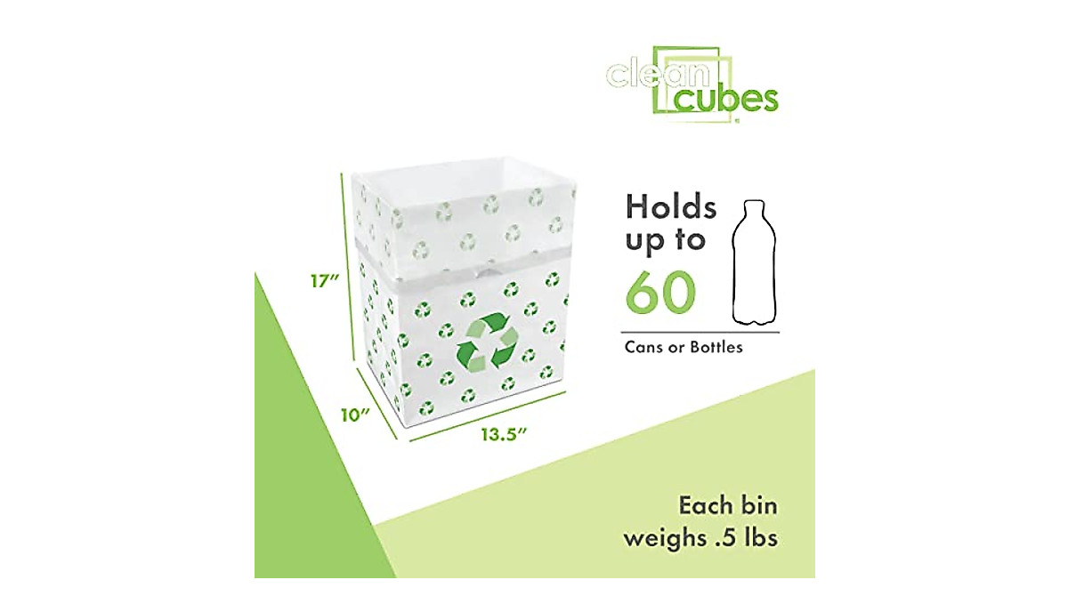 Clean Cubes: Disposable 13-Gallon Recycle & Trash Cans