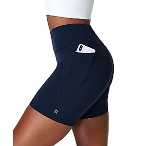 Sweaty Betty Women's Power 6" Sweat Wicking Workout Biker Shorts Navy