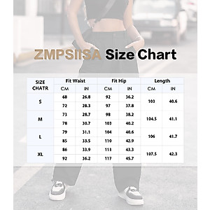 ZMPSIISA Women High Waisted Cargo Jeans Pants Wide Leg Casual Denim Pants 6 Pockets Combat Military Trousers(Denim Blue,X-Large)