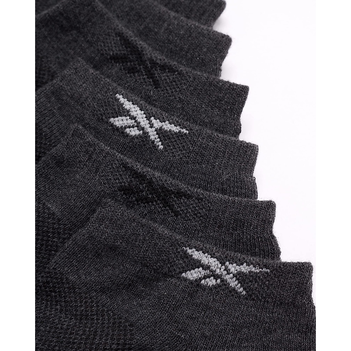 Reebok Men's Low Cut Socks - 12 Pack Performance Cushion Comfort No Show Socks - Breathable Athletic Socks for Men (6-12.5), Size 6-12.5, All Grey