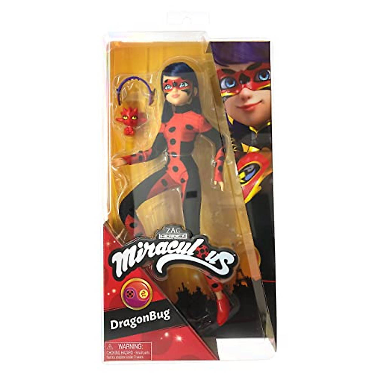 Bandai P50010 Miraculous: Tales of Ladybug & Cat Noir-Dragon Bug Fashion Doll with Accessories, Multicolour