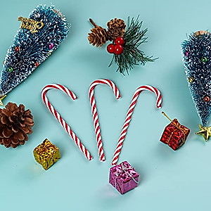 Jmkcoz 30 Pcs Christmas Candy Cane Ornament Plastic Christmas Tree Hanging Decoration Twisted Crutch Candy Canes for Xmas Thanksgiving Gift Home Indoor Outdoor Party Favor (Red and White)