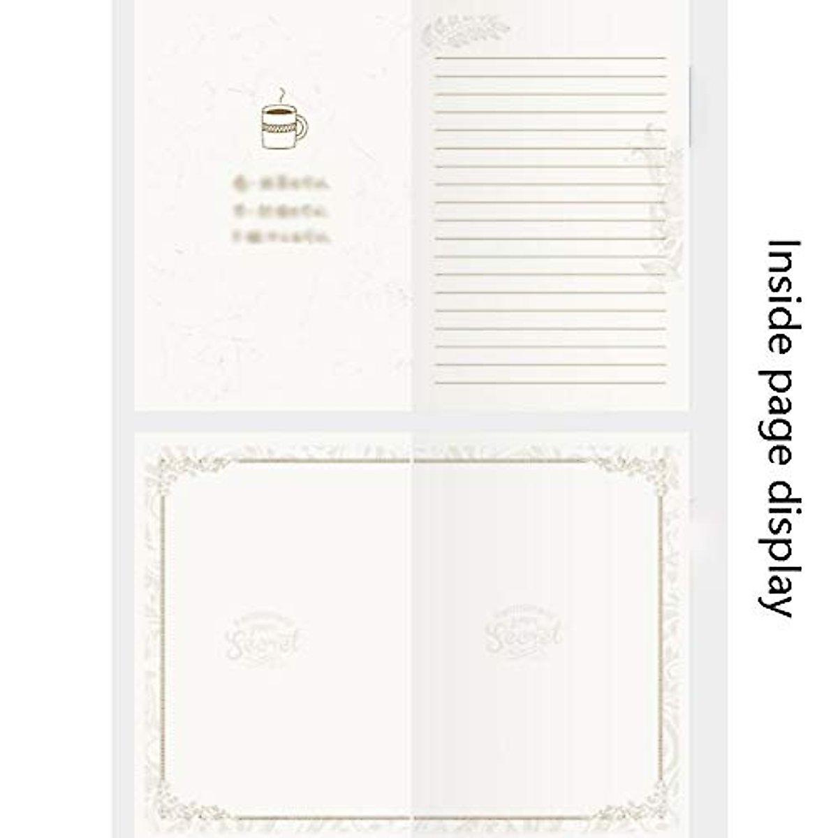 YIAAN Writing Notepads B6 Notebook Creative Password Lock Journal PU Leather Combination Lock Diary Digital Password Locking Journal Diary Thick Paper (Color : Grey)
