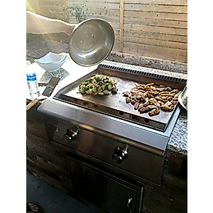 BBQ Stainless Steel 12" Round Basting Cover/Cheese Melting Dome and Steaming Cover, Best for Flat Top Griddle Grill and Other Grills, Smokers