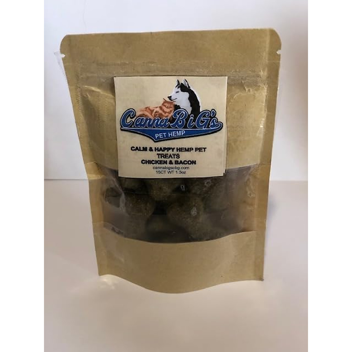 Calm & Happy Hemp Pet Treats Chicken & Bacon-Supports Muscle&Joints-Inflammation-Mood Support-Digestive-Support-Restful Sleep-Calming-Made with Hemp Seed Oil-pet Support (15 Count, 1.3, Ounce)