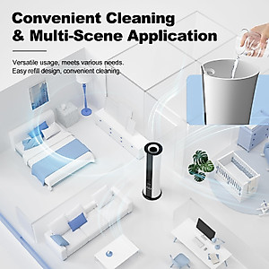 MIZUKATA HIKARI 6.5L Top-Fill Cool Mist Humidifier for large room/bedroom, Touch Screen, 55-Hour Operation, 8-Hour Timer, 3-Level Adjustable Mist, Auto Shutdown, Quiet Operation, Versatile Design