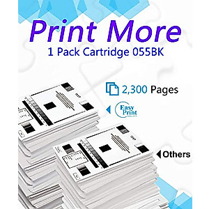 EASYPRINT (1-Pack, No Chip) Compatible Toner Cartridge Replacement for Canon 055 CRG055 CRG-055 Used for Canon LBP664Cdw imageClass MF740Cdw MF741Cdw MF743Cdw MF745Cdw MF746Cdw Printer, (1 Black)