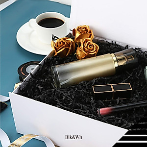 BLK&WH Gift Box 13.5x9x4.1 Inches, Large Gift Box with Lid, White gift Box, Bridesmaid Proposal Box, Collapsible Gift Box with Magnetic Lid (Matte White)