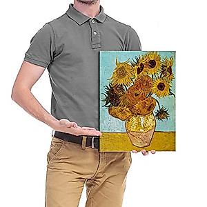 Wieco Art Sunflower by Vincent Van Gogh Oil Paintings Reproduction Modern Floral Giclee Canvas Prints Artwork Flowers Pictures on Canvas Wall Art for Home and office Decorations