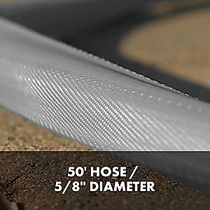Aqua Joe AJFJH50-58-PRO FiberJacket Non-Expanding Kink-Free Garden, RV, Marine and Camper Hose, Ultra-Lightweight, Drinking Water Safe, ft, 50-Feet x 5/8-Inch