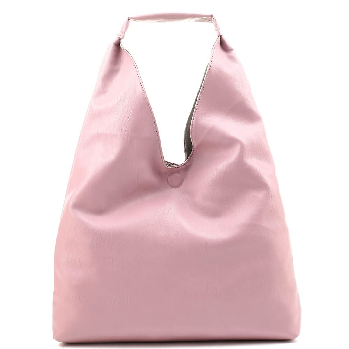 Reversible Large Oversized Vegan Leather Lightweight Simple Tote Handbag Purse (zBlack/Grey)