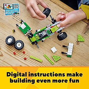 LEGO Creator 3 in 1 Off-road Buggy, Transforms to 3 Different Construction Vehicles from Skid Loader Digger to ATV Car Toy to Off-Roader, Construction Set for Kids 7 Plus Years Old, 31123