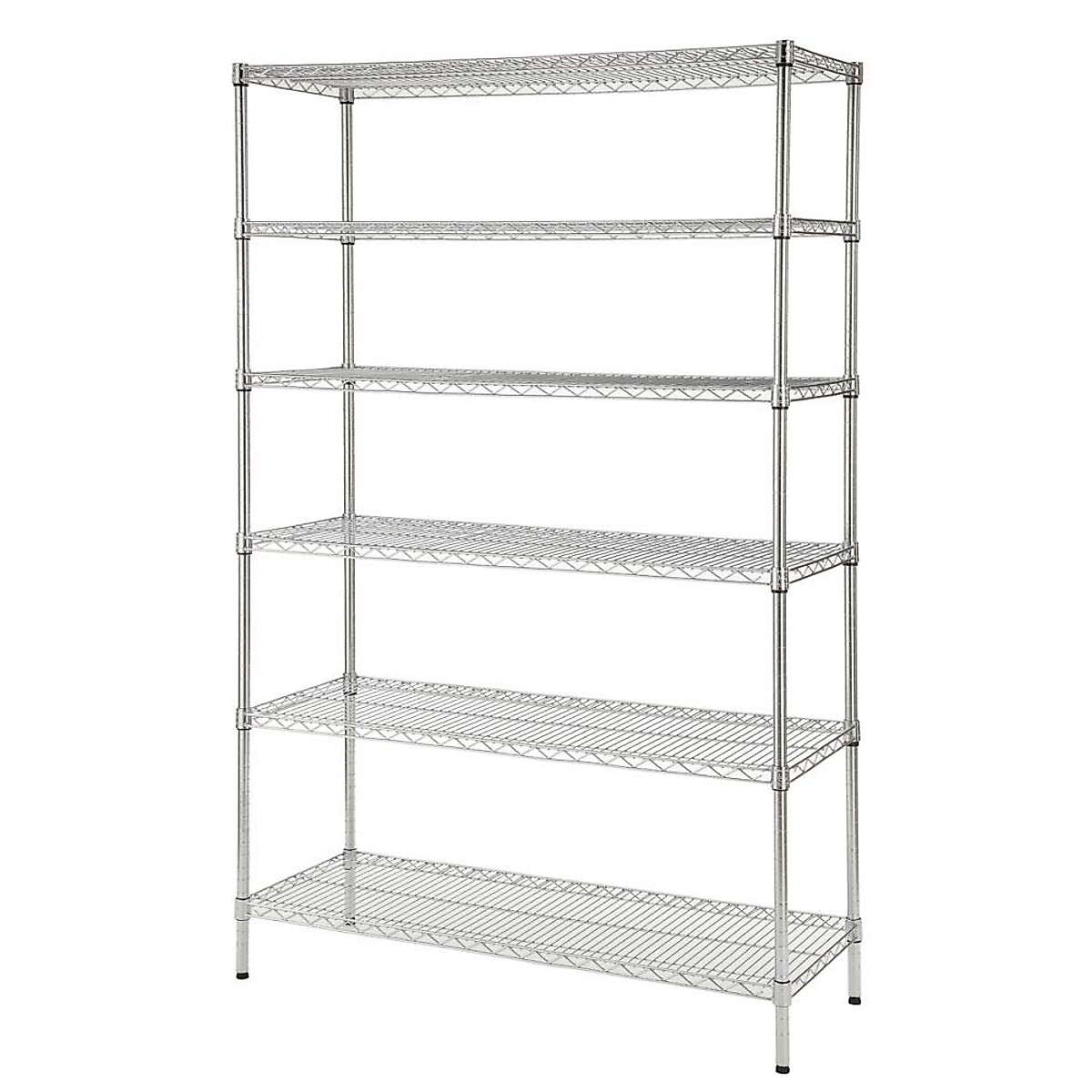 HDX 48 in. W x 72 in. H x 18 in. D Decorative Wire Chrome Finish Commercial Shelving Unit