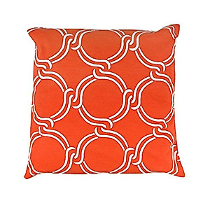 Milton Greens Stars Trinity 100% Cotton Throw Pillow, Orange