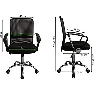 Executive Chair Home Office Mesh Screen | Continental Bulk | Black