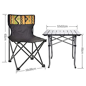 Outdoor Table and Chair Set 5-Piece Outdoor Camping Table and Chair Set, Outdoor Picnic Table and Chair, Folding Table and Chair Set