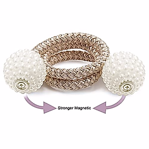 DHTDVD 4Pcs Pearl Magnetic Curtain Clip Curtains Holder Tieback Buckle Hanging Ball Buckle Tie Back Curtain Accessories