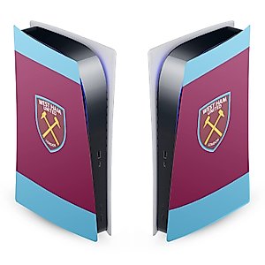 Head Case Designs Officially Licensed West Ham United FC 1895 Claret Crest Art Vinyl Faceplate Sticker Gaming Skin Decal Cover Compatible with Sony Playstation 5 PS5 Digital Edition Console