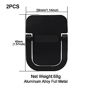 Qiveno 2Pcs Self-Adhesive Keyboard Stand for Desk, Portable Laptop Kickstand, Adjustable Laptop Stand Riser Feet Aluminum Stable for MacBook, 10-18" Laptop, iPad(Black)