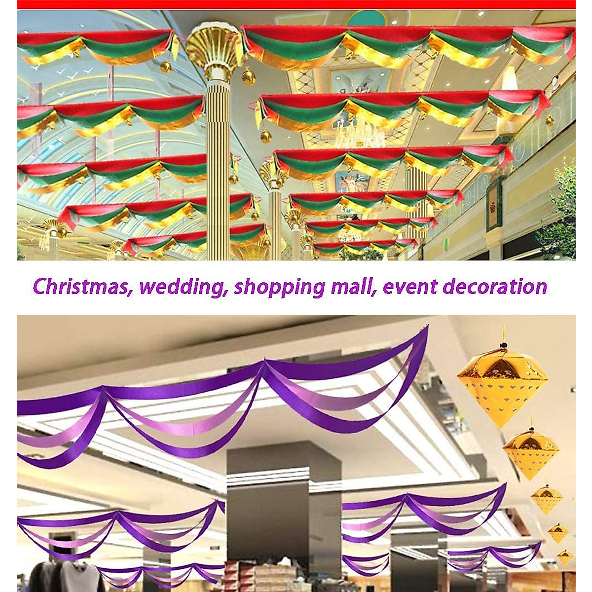 ATRBB 4 Inches Wide Gold Satin Ribbon, 27 Yards Soft, No Wrinkles and Consecutive Solid Fabric Ribbon for Cutting Ceremony, Christmas, Wedding, Birthday Decor and Chair Sashes