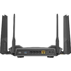 D-Link DIR-X5460 EXO AX5400 Wi-Fi 6 Router with Gigabit Ethernet Ports, MU-MIMO, Band Steering, 1024 QAM, OFDMA, WPA3, Firewall, Parental Controls and Speedtest. Works with Alexa/Gooogle Assistant.
