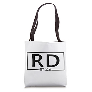 RD Est. 2023, Registered Dietitian, Graduation Tote Bag