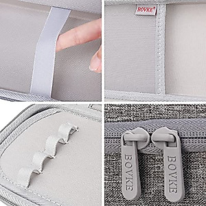 BOVKE Stethoscope Case Compatible with 3M Littmann Classic III, Lightweight II S.E, Cardiology IV Diagnostic, MDF Acoustica Deluxe Stethoscope, Extra Room for Taylor Percussion Hammer, Volcanic Grey