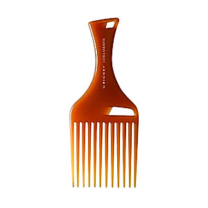 Cricket Ultra Smooth Hair Pick Comb for Volumizing, Detangling, and Reducing Frizz - Enriched with Argan, Olive Oil, and Keratin Infused, Ideal for Curly, Thick, and Long Hair