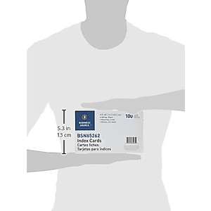 Business Source Plain Index Cards, White, 5 X 8
