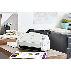 Brother Wireless High-Speed Desktop Document Scanner, ADS-2700W, Touchscreen LCD, Duplex Scanning (Renewed)