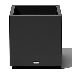 Veradek Block Series Cube Plastic Planter - Large Square Planter for Indoor or Outdoor Patio/Garden | Durable All-Weather Use with Drainage Holes | Modern Décor for Tall Plants, Trees, Flowers