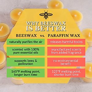 Big Dipper Wax Works Beeswax Pillar Candle, 60-Hour Long Burn, Pure Beeswax Candle, Medium 3" x 3.5"