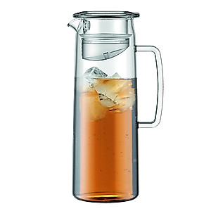 Bodum 11575-10S Biasca Ice Green Tea Jug, Clear, 1.2 litre, 40 oz(10 x 14 x 27 cm)