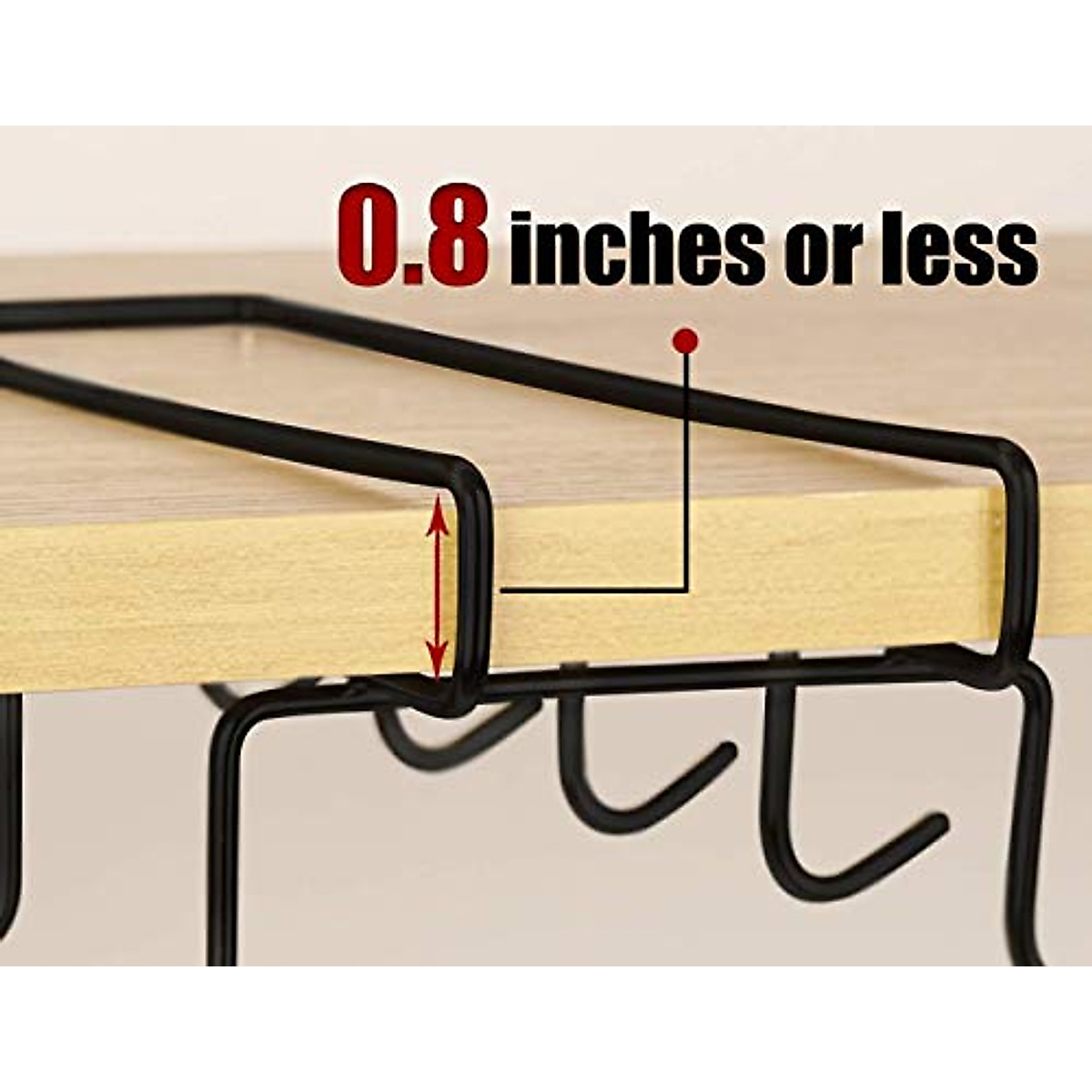 bafvt Coffee Mug Holder, Mugs Rack Under Shelf, Kitchen Storage Drying Rack, Stainless Steel (10)