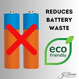 Convert Dual AA Devices to Electric Power | Rechargeable Backup | Uninterrupted Operation | Ideal for Dual AA Clocks and Devices | 1 NiMH Dual Battery Adapter 1.3V