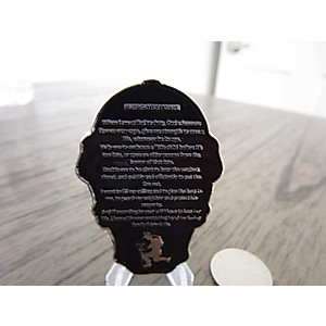 Firefighter First Responder Prayer Skull Challenge Coin