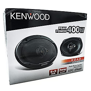 Kenwood KFC-6966R Road Series Car Speakers (Pair) - 6"x9" 3-Way Car Coaxial Speakers, 400W, 4-Ohm Impedance, Polypropylene Woofer & Electro-Dynamic Tweeter, Heavy Duty Magnet Design