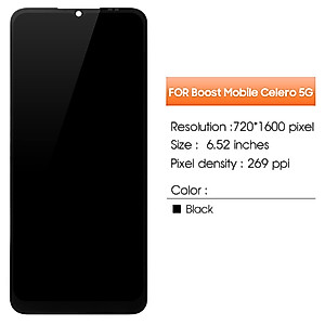 Screen for Boost Mobile Celero 5G Screen Replacement for Celero 5G LCD Screen WTCELERO5G Touch Display Digitizer Assembly Repair Parts（Black）
