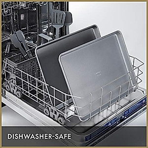 Calphalon Baking Sheets, Nonstick Baking Pans Set for Cookies and Cakes, 12 x 17 in, Set of 2, Silver