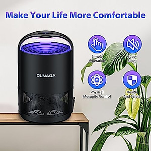 DUNAGA Fly Traps Indoor, Fruit Fly Traps, Gnat Traps, Mosquito Traps, Insect Traps Indoor with 10 Sticky Glue Boards, Black