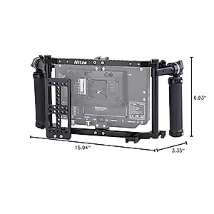 Nitze Director's Monitor Cage with Adjustable Handles for up to 9 Inch LCD Monitor Universal Monitor Cage - JSQ-002