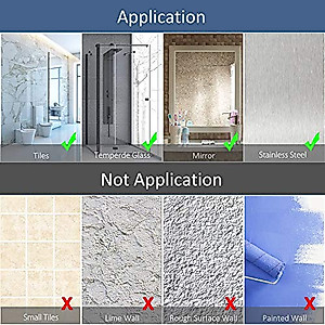 LUXEAR Reusable Adhesive Shower Shelf with Hooks - Rustproof Bathroom Shower Caddy Storage Organizer - Stainless Steel Shower Rack Basket for Shampoo Soap Razor - No glue