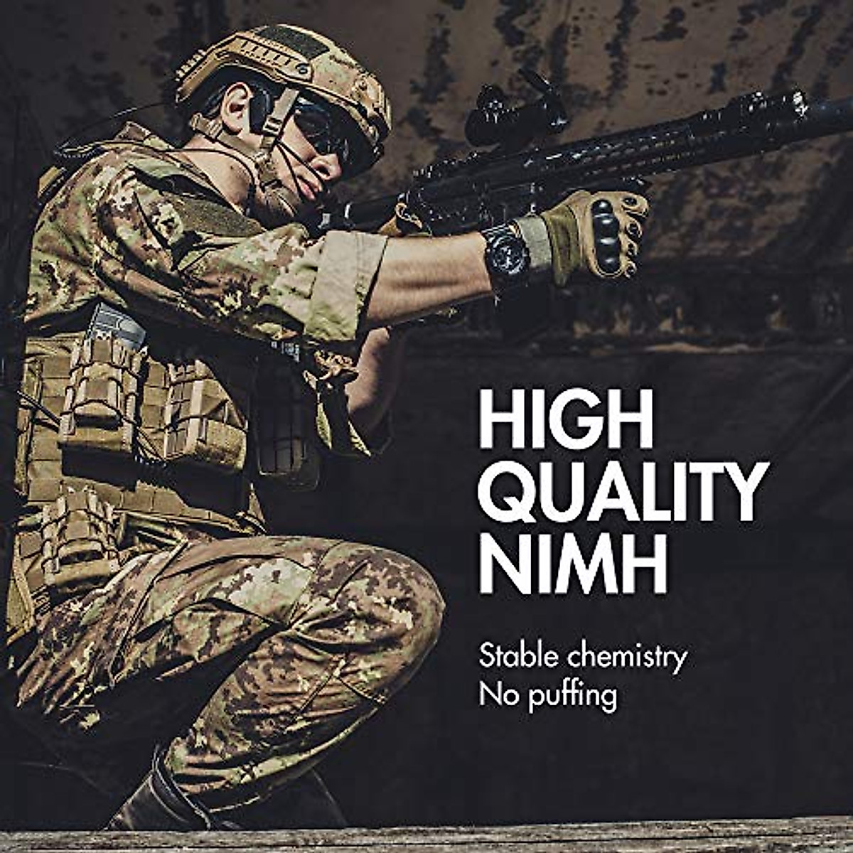 Tenergy Airsoft Battery 8.4V NiMH Flat Battery Pack w/Mini Tamiya Connector High Capacity 1600mAh Battery for Airsoft Guns MP5, Scar, M249, M240B, M60, G36, M14, RPK, PKM