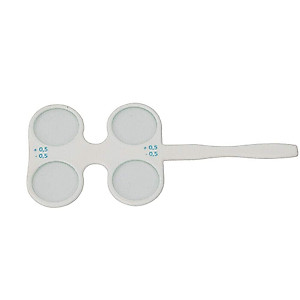 4 Units Optical Flipper Optometry Plastic Flip Trial Lens Plastic Confirmation Flipper Ophthalmic Flipper Optical Instruments (4pcs/Set (±0.50, ±1.00, ±1.50, ±2.00))