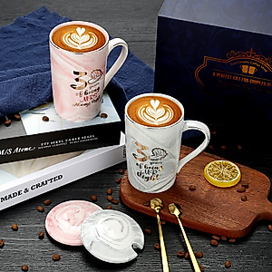 Sovyime 30 Years of Being Mr Right and Mrs Always Right Wedding Marriage Anniversary Cup for Couple Ceramic Marble Coffee Mugs - 14 Oz (30th Anniversary)